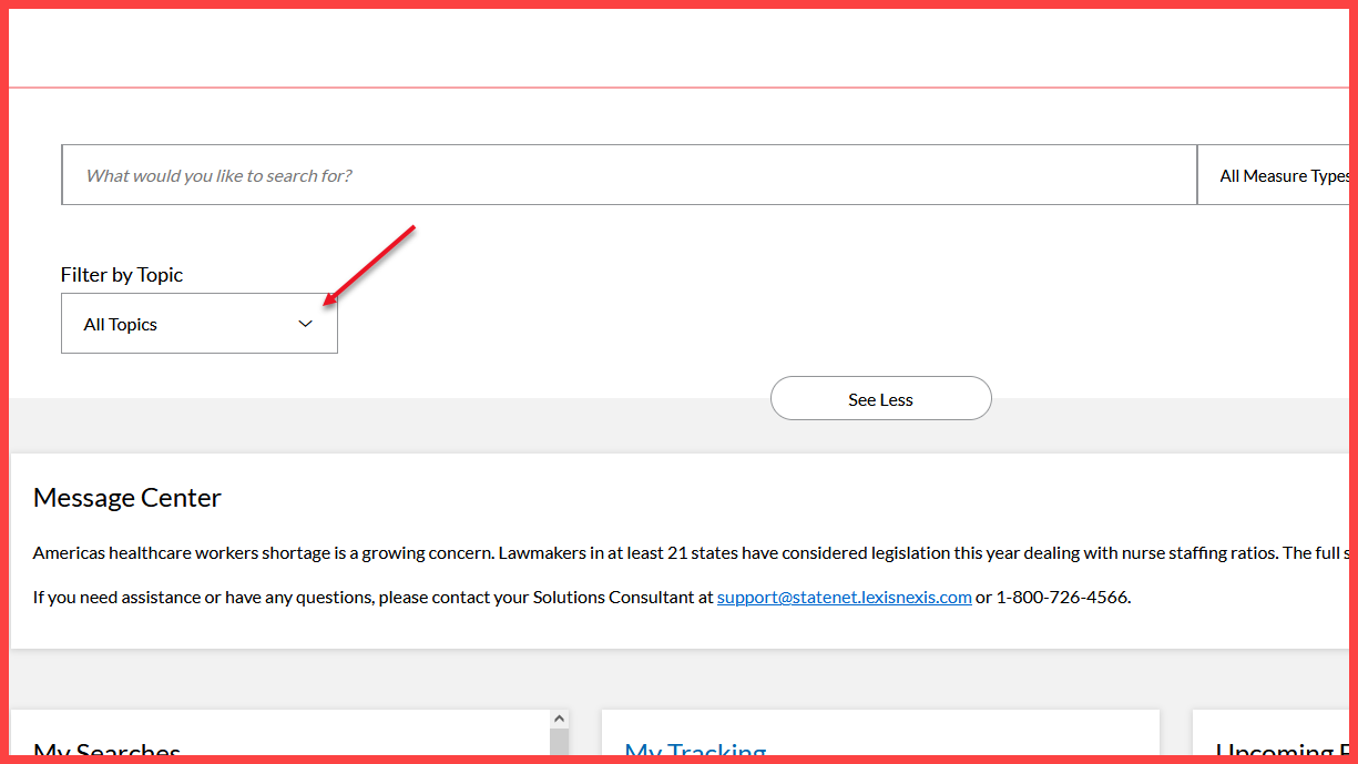 How do I conduct a search by Topic? – State Net